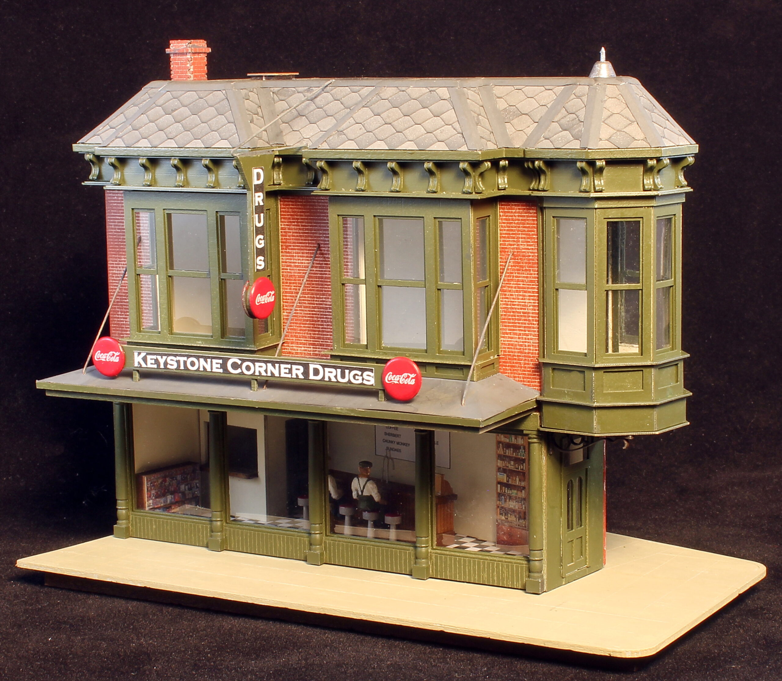 #2038 Corner Drug Store – HO Scale – Berkshire Valley Models
