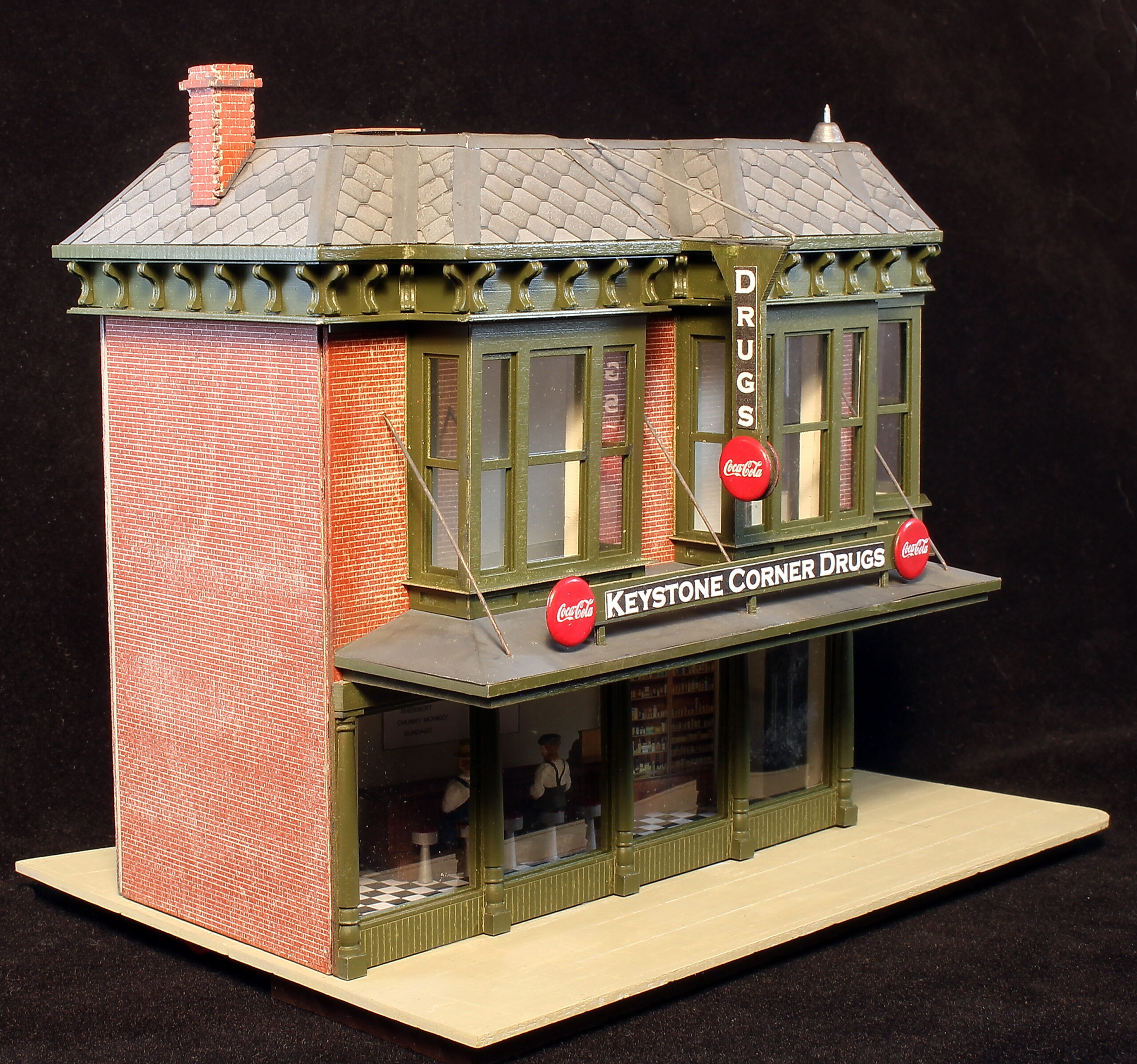 #2038 Corner Drug Store – HO Scale – Berkshire Valley Models